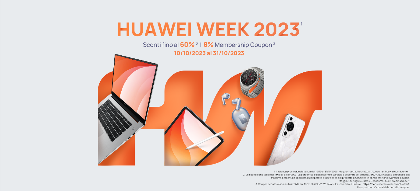 HUAWEI: Su HUAWEI Store inizia la HUAWEI Week